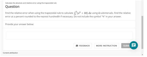 Solved Calculate The Absolute And Relative Error Using The Chegg