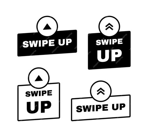 premium vector swipe up icon set isolated on white background for