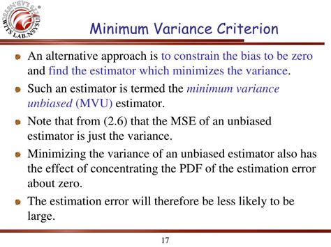 Ppt Chapter 2 Minimum Variance Unbiased Estimation Powerpoint