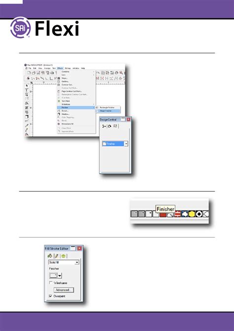 6 Adding Varnish Using The Finisher E Ect Select Page 4 9 Flexi