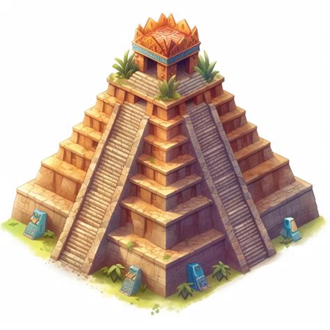 Premium Ai Image A Close Up Of A Pyramid With A Staircase And A