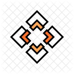 App Ui Arrow Icon Download In Colored Outline Style