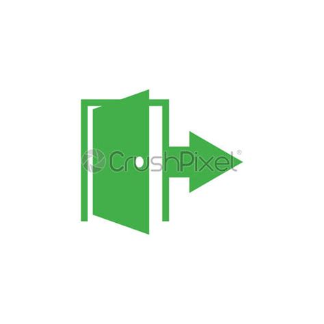 Entry And Exit Sign Stock Vector Crushpixel