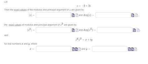 Solved Let Z −3 3i Then The Exact Values Of The Modulus