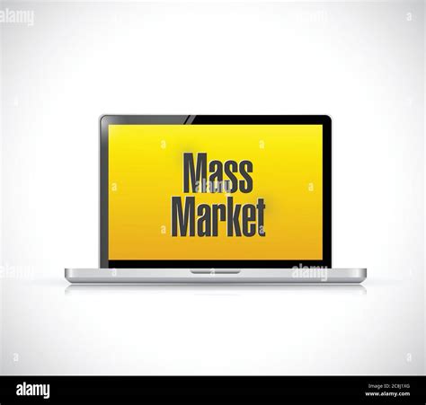 Computer Mass Marketing Sign Illustration Design Over A White Background Stock Vector Image
