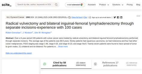 Radical Vulvectomy And Bilateral Inguinal Femoral Lymphadenectomy Through Separate Incisions