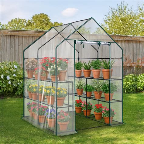 8 Tier Mini Greenhouse Outdoor Portable Plant Greenhouse Cabinet With