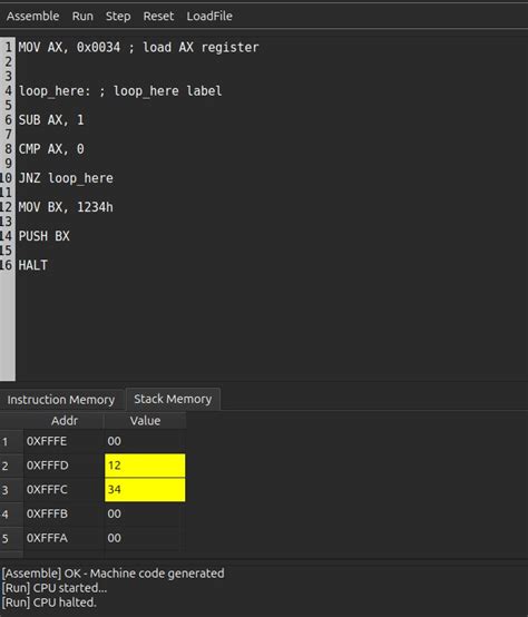 X86 Mini Cpu Simulator Berk Demir