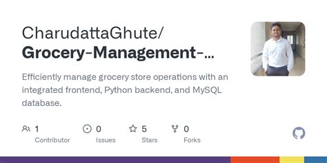 GitHub CharudattaGhute Grocery Management System Efficiently Manage Grocery Store Operations