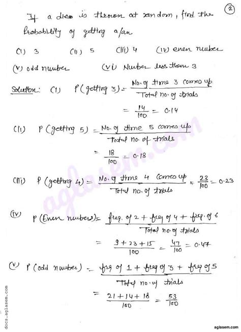 Rd Sharma Solutions For Class 7 Data Handling Iv Probability Exercise