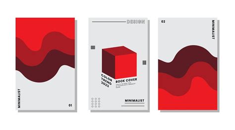 template vector illustration flat geometry objects shapes red color