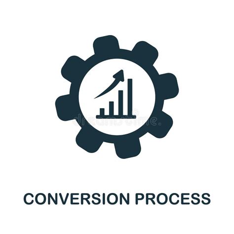 Conversion Process Icon Monochrome Sign From Customer Relationship