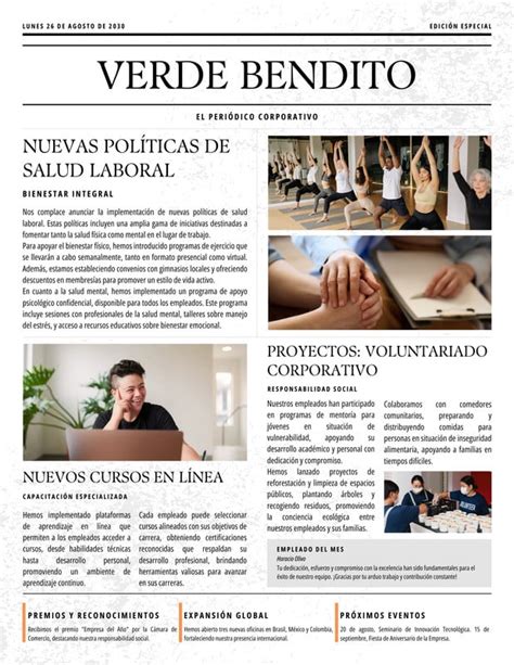 Plantillas De Periódico Gratis Y Personalizables Canva