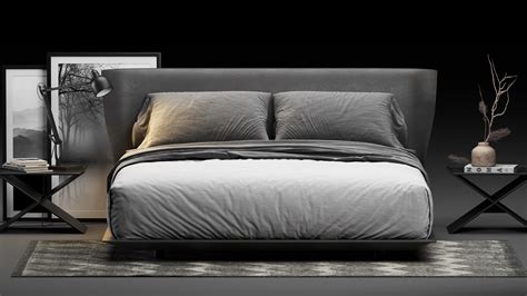 Bb Italia Alys Bed Set 3d Model Turbosquid 1864233