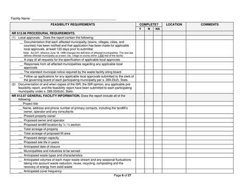 wisconsin feasibility report completeness checklist fill out sign