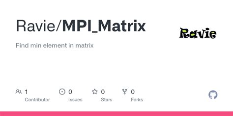 GitHub Ravie MPI Matrix Find Min Element In Matrix