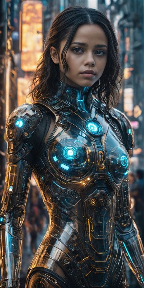 A Beautiful Jenna Ortega Cybor Image Created By Tracquoc Tensorart
