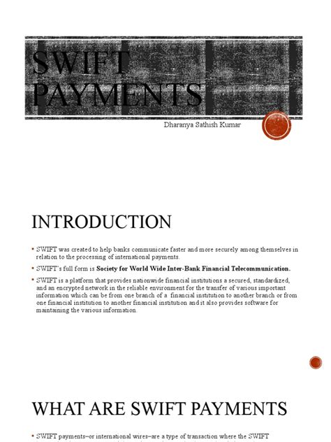 Understanding Swift Payments A Comprehensive Guide Pdf Banks