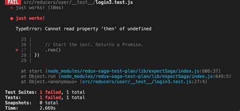 i m having trouble using react saga test plan stack overflow