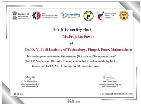 Prajakta Pawar On Linkedin Innovationambassador Foundationlevel