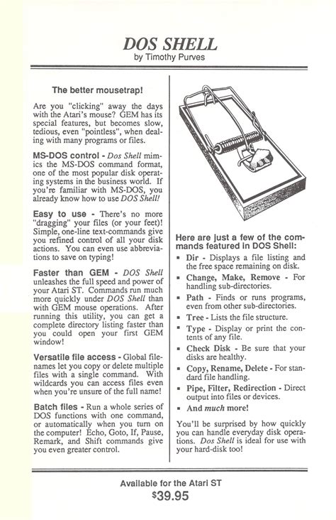 Atari St Dos Shell Scans Dump Download Screenshots Ads Videos