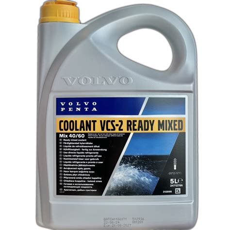 24383484 Vcs 2 Orange Coolant Down To 25°c 5 Liters Volvo Penta