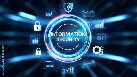 It A Glowing Futuristic Information Security Interfacevarious