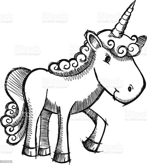Gambar Sketsa Unicorn 56 Koleksi Gambar