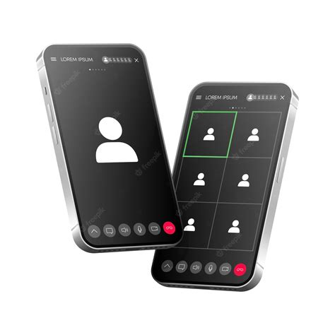 Premium Vector Incoming Video Call Mockup Videomail Screen Smartphone Interface Vector