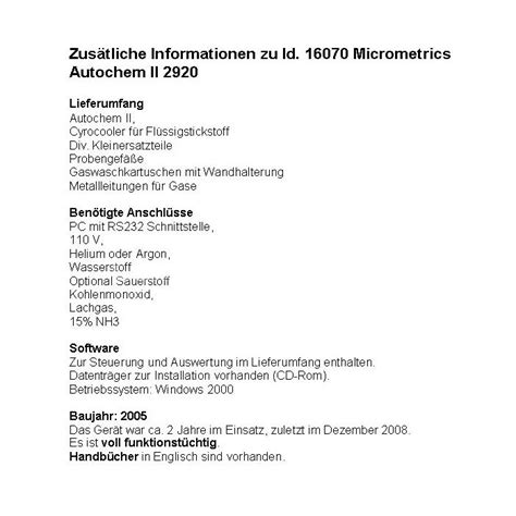 Micromeritics Autochem 2 Used With Warranty Used Micromeritics Micromeritics Autochem 2 Used With Warranty Used Micromeritics