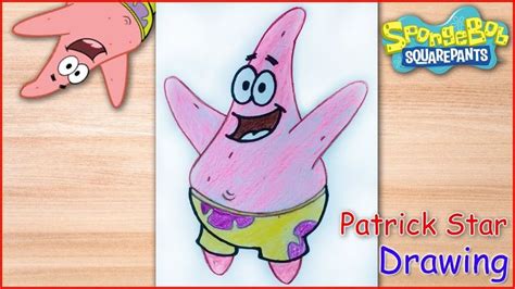 How To Draw Patrick Star Spongebob Squarepants Drawing Easy Color