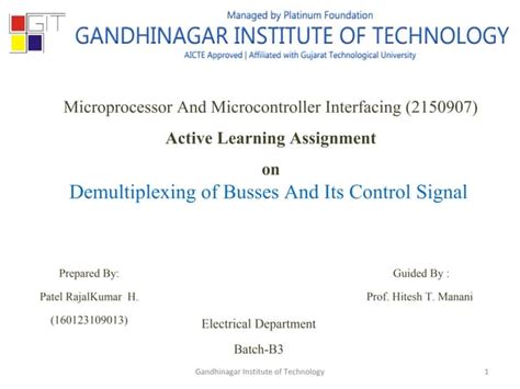 Demultiplexing Of Buses Of 8085 Microprocessor Ppt