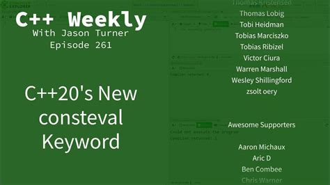 c weekly ep 261 c 20 s new consteval keyword youtube