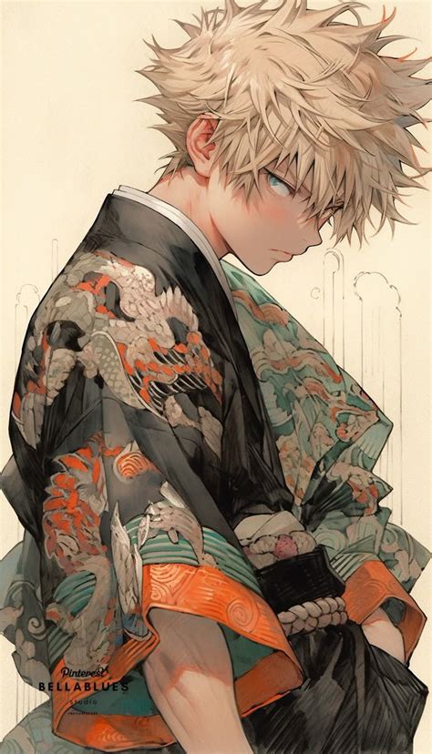 Katsuki Bakugou In Kimono Explosive Elegance Fanart Anime Characters