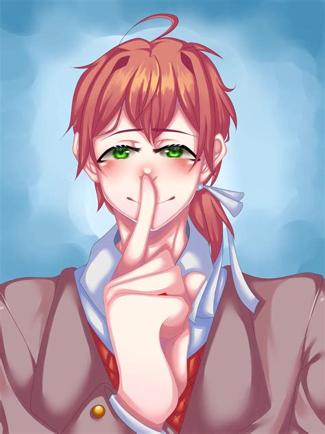 Monika Genderbend Redraw Doki Doki Literature Club Amino