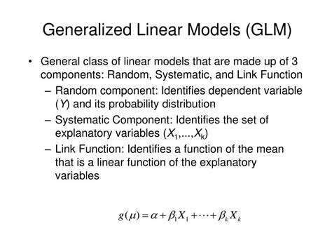 Ppt Generalized Linear Models Powerpoint Presentation Free Download