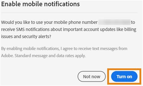 Enable Text Sms Notifications About Your Adobe Account Transactions