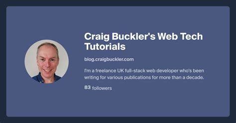 Craig Bucklers Web Tech Tutorials