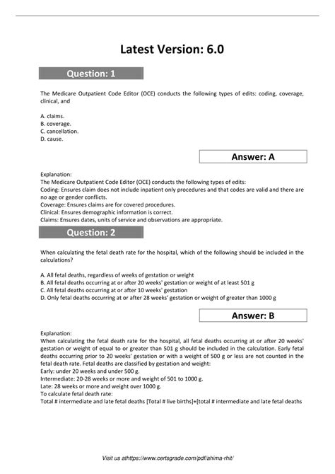 Ppt Ahima Rhit Certification Exam Question And Answers For Preparation Powerpoint Presentation