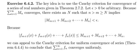 Solved Exercise 642 The Key Idea Is To Use The Cauchy