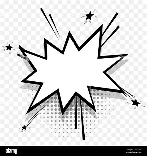 Comics speech bubble for text pop art design. White empty dialog cloud for text message halftone ...
