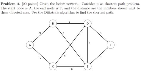 Solved Problem 2 20 Points Given The Below Network