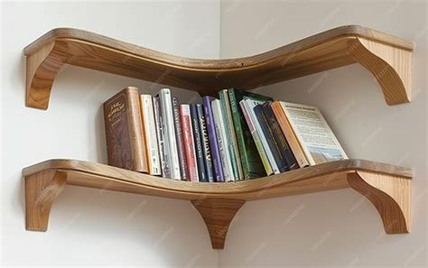 Maximizing Space With Stylish Corner Shelves Premium Ai Generated Image