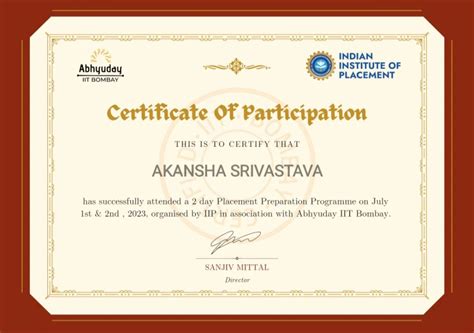 Akansha Srivastava On Linkedin In The Month Of July I Attended A 2 Day Placement Preparation