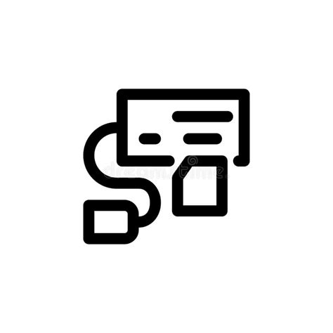 Card Reader Vector Icon Computer Component Icon Outline Style Perfect