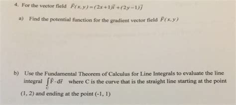 solved for the vector field f x y 2x i i 2y 1 j