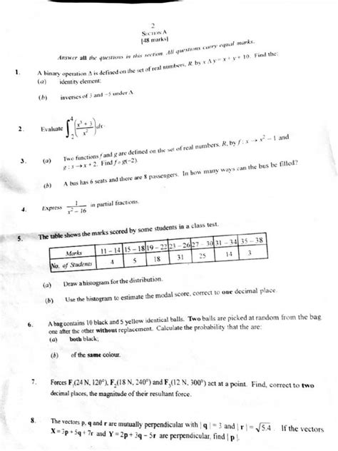 2020 Wassce Elective Maths Paper 2 Set 1 Pdf