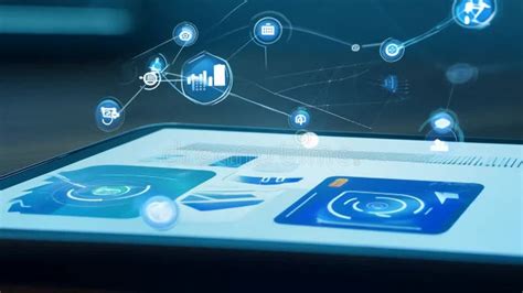 A Tablet Displaying Various Data Graphs And Charts Is Highlighted By A Futuristic Blue Hologram