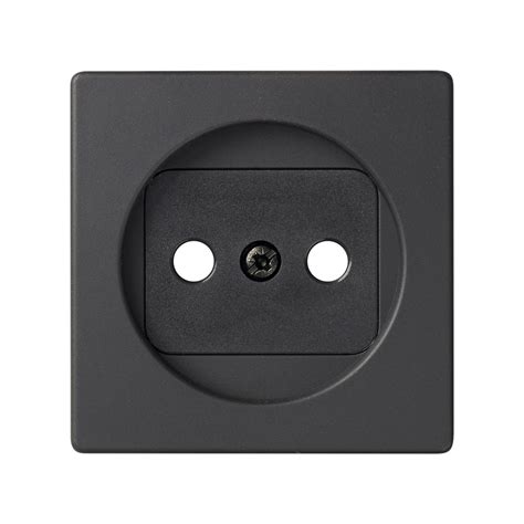 Cover With Safety Device For Two Pole Socket Outlet Graphite Simon 82 Simon