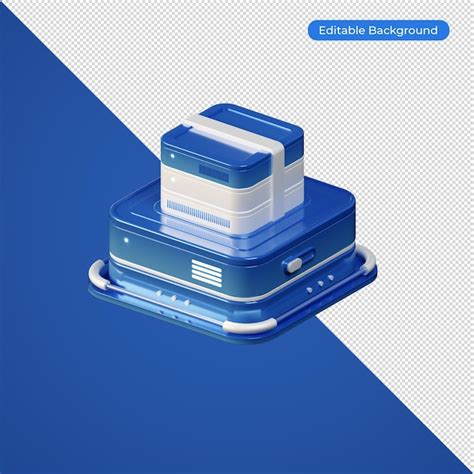 premium psd web server 3d illustration